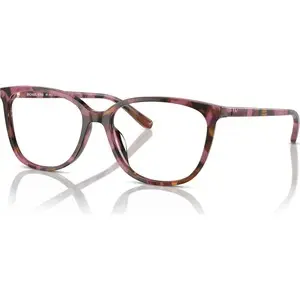 Michael Kors 55mm Rectangle Full Rim Eyeglasses - Brown