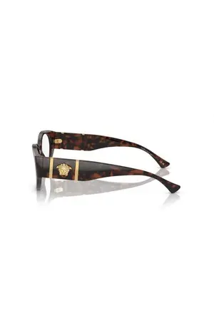 Versace 54mm Oval Optical Glasses - Tortoise
