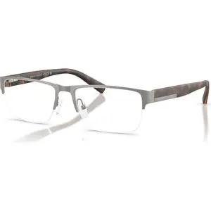 Armani Exchange 54mm Rectangle Optical Glasses Silver