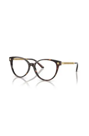 Versace 52mm Cat Eye Optical Glasses - Tortoise