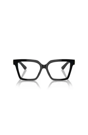 Dolce & Gabbana 51mm Square Full Rim Eyeglasses - Black