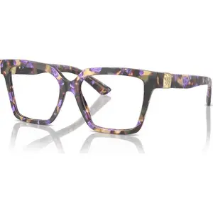 Dolce & Gabbana 51mm Square Full Rim Eyeglasses - Blue
