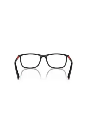 Prada 57mm Rectangle Optical Glasses - Black