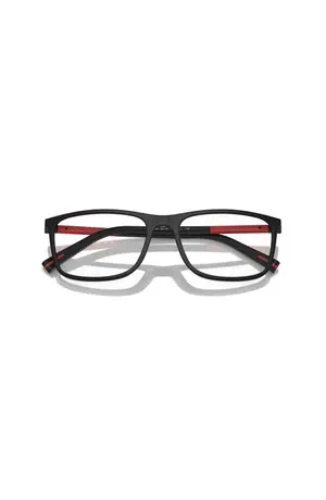 Prada 57mm Rectangle Optical Glasses - Black