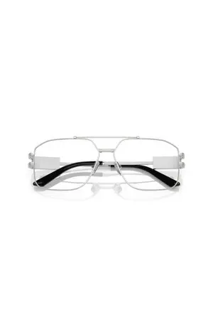 Versace 59mm Square Eyeglasses - Silver
