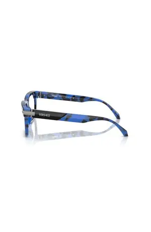 Versace 53mm Rectangle Optical Glasses - Black