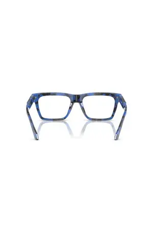 Versace 53mm Rectangle Optical Glasses - Black