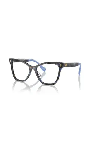 Tory Burch 51mm Cat Eye Optical Glasses - Blue