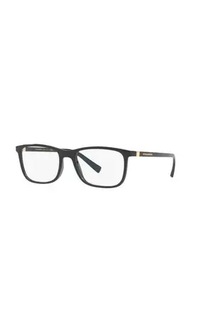 Dolce & Gabbana 55mm Rectangle Full Rim Eyeglasses - Black