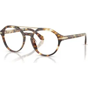 Giorgio Armani 51mm Round Eyeglasses - Tortoise