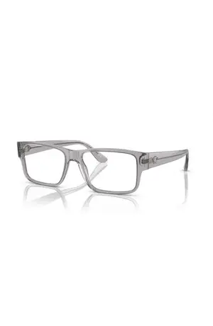 Versace 55mm Rectangle Eyeglasses - Grey