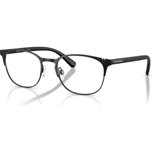Emporio Armani 53mm Oval Eyeglasses - Black