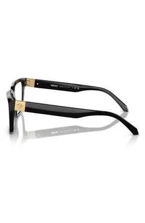 Versace Rectangle Optical Glasses - Black