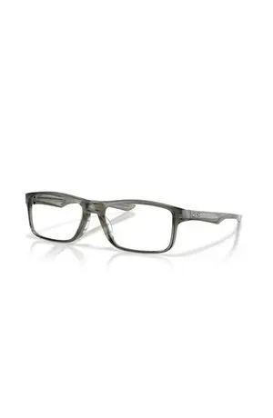 Oakley 53mm Rectangle Full Rim Eyeglasses - Grey