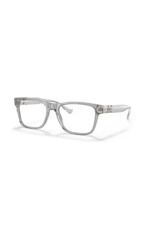 Versace 57mm Rectangle Optical Glasses - Grey
