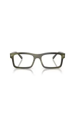 Ray-ban 56mm Rectangle Optical Glasses - Brown