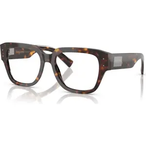 Dolce & Gabbana 52mm Square Optical Glasses - Tortoise