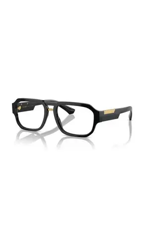 Dolce & Gabbana 53mm Pilot Optical Glasses - Black