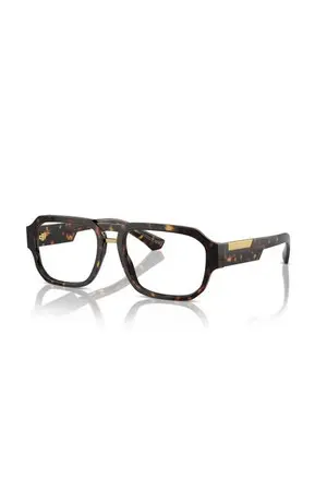 Dolce & Gabbana 53mm Pilot Optical Glasses - Tortoise
