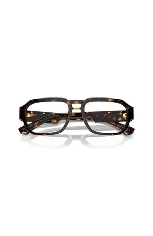 Dolce & Gabbana 53mm Pilot Optical Glasses - Tortoise