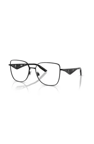 Dolce & Gabbana 56mm Square Eyeglasses - Black