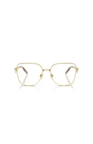 Dolce & Gabbana 56mm Square Eyeglasses - Gold