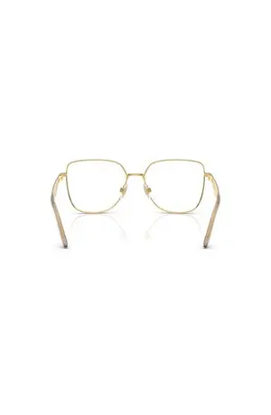Dolce & Gabbana 56mm Square Eyeglasses - Gold