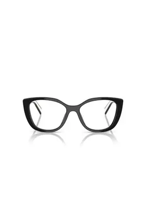 Prada 53mm Cat Eye Optical Glasses - Black
