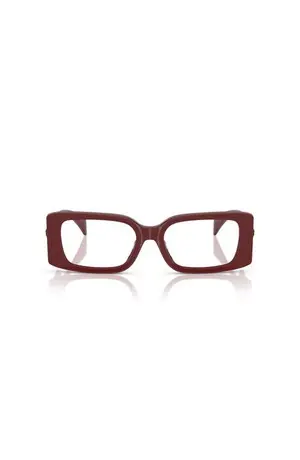 Versace 51mm Rectangle Optical Glasses - Red