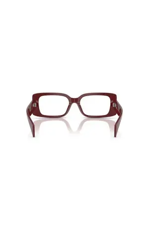 Versace 51mm Rectangle Optical Glasses - Red