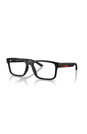 Prada 54mm Rectangle Optical Glasses - Black