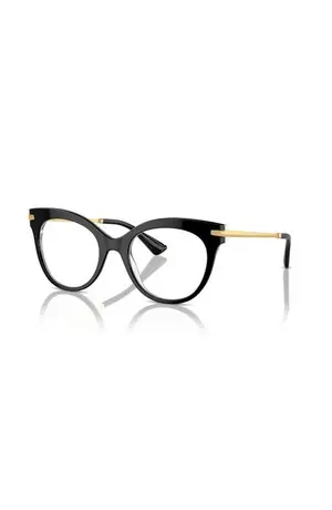 Dolce & Gabbana 52mm Butterfly Optical Glasses - Black