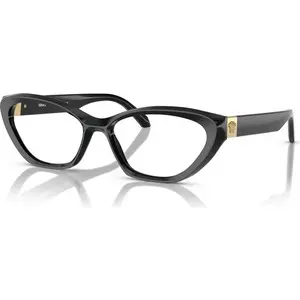 Versace 55mm Cat Eye Optical Glasses - Black