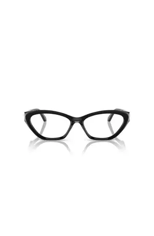 Versace 55mm Cat Eye Optical Glasses - Black