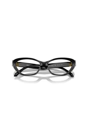 Versace 55mm Cat Eye Optical Glasses - Black