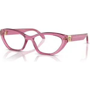 Versace 55mm Cat Eye Optical Glasses - Pink