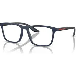 Prada 56mm Rectangle Eyeglasses - Blue