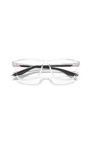 Prada 56mm Rectangle Eyeglasses - Transparent