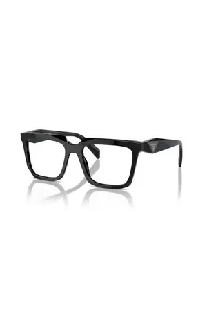 Prada 54mm Rectangle Eyeglasses - Black