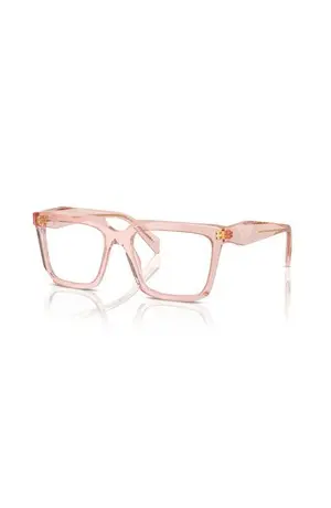 Prada 54mm Rectangle Eyeglasses - Pink