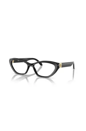 Versace 53mm Cat Eye Optical Glasses - Black