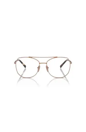 Prada 56mm Irregular Optical Glasses - Pink