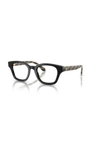 Giorgio Armani 49mm Rectangle Optical Glasses - Black