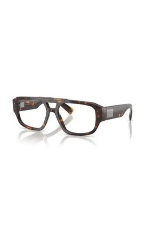 Dolce & Gabbana 56mm Pilot Optical Glasses - Tortoise