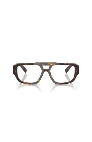 Dolce & Gabbana 56mm Pilot Optical Glasses - Tortoise