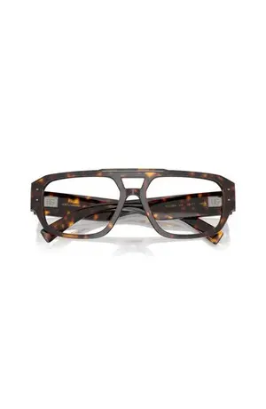 Dolce & Gabbana 56mm Pilot Optical Glasses - Tortoise