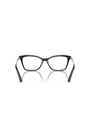 Dolce & Gabbana 56mm Rectangle Full Rim Eyeglasses - Black