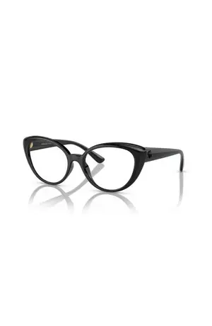 Versace 53mm Oval Eyeglasses - Black