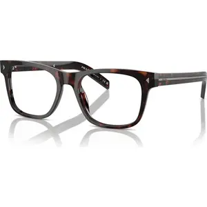 Prada 52mm Rectangle Eyeglasses - Tortoise