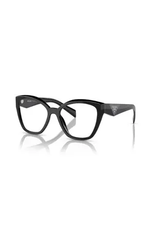 Prada 54mm Irregular Eyeglasses - Black